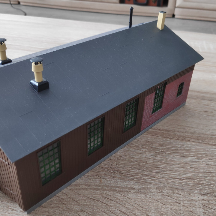 3D Printable Two Stall Engine House by Jaroslav Ivanov