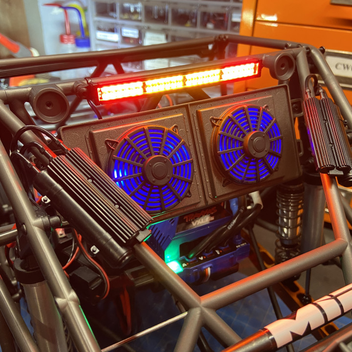 3D Printable Traxxas Unlimited Desert Racer Fan Ducts by AMPro Engineering