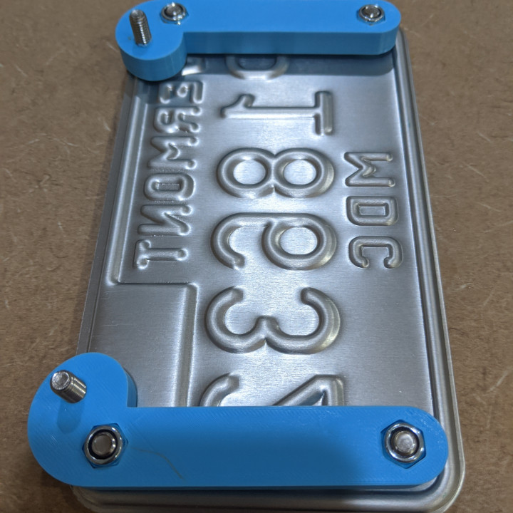 3D Printable US Motorcycle license plate to Euro Mount by Edward