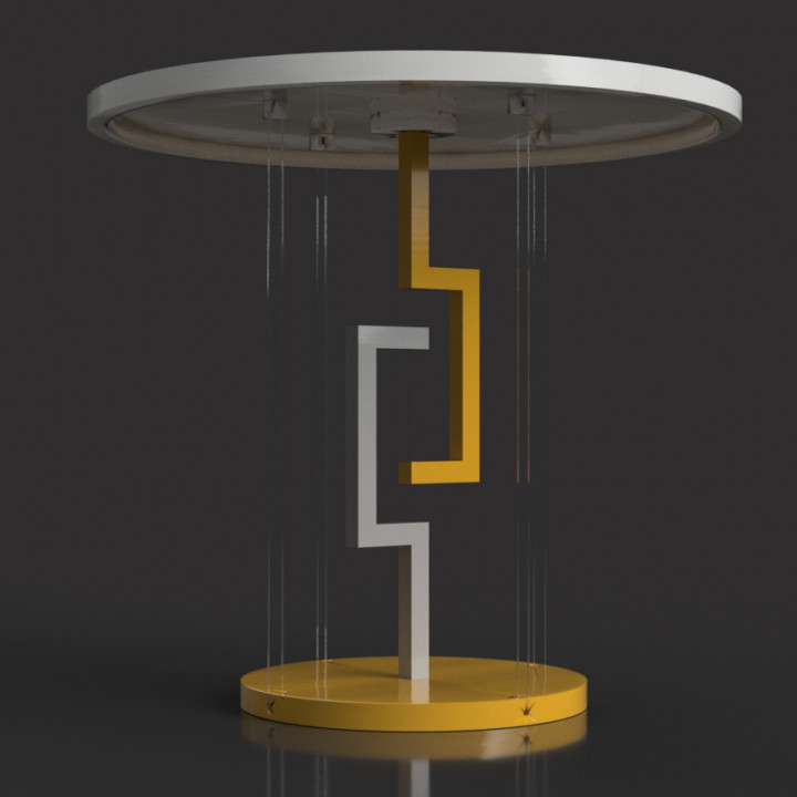 3D Printable Floating Table Top - Tensegrity by Seabird HH