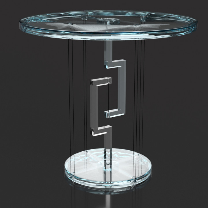 3D Printable Floating Table Top - Tensegrity by Seabird HH