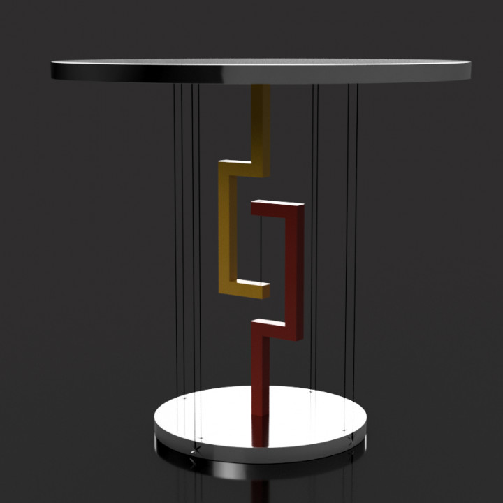 3D Printable Floating Table Top - Tensegrity by Seabird HH