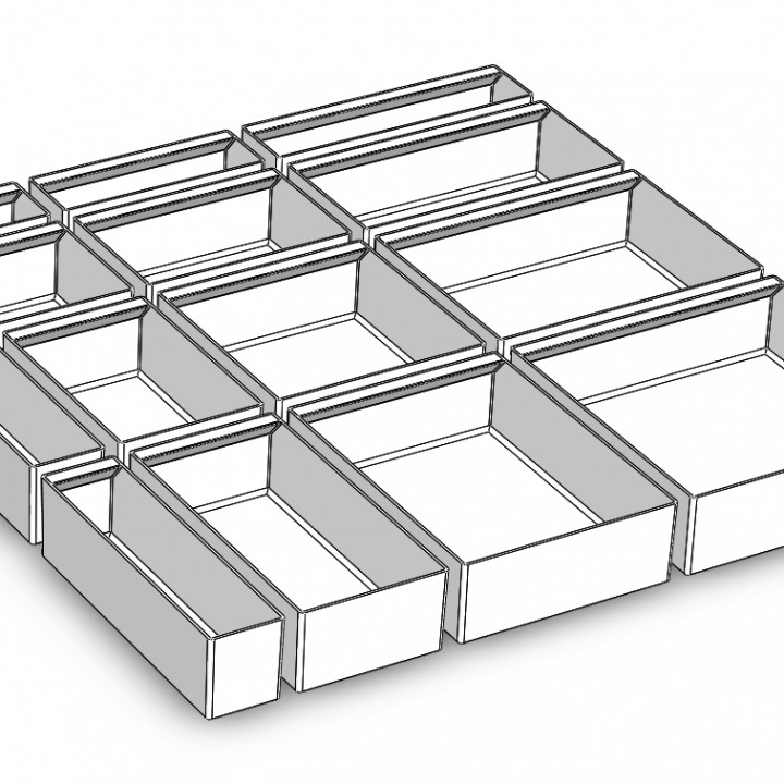 3D Printable Sorting Boxes by Gustav Svensson
