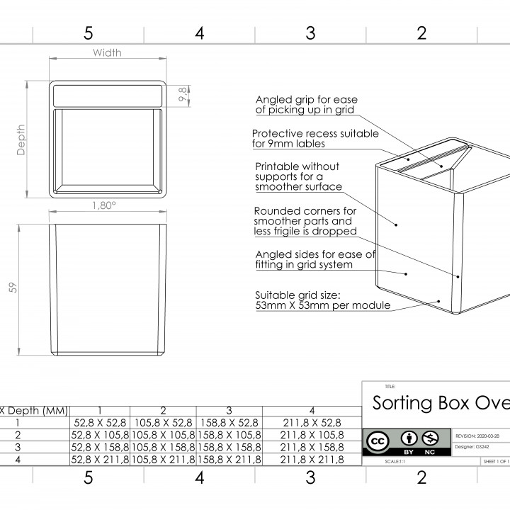 3D Printable Sorting Boxes by Gustav Svensson