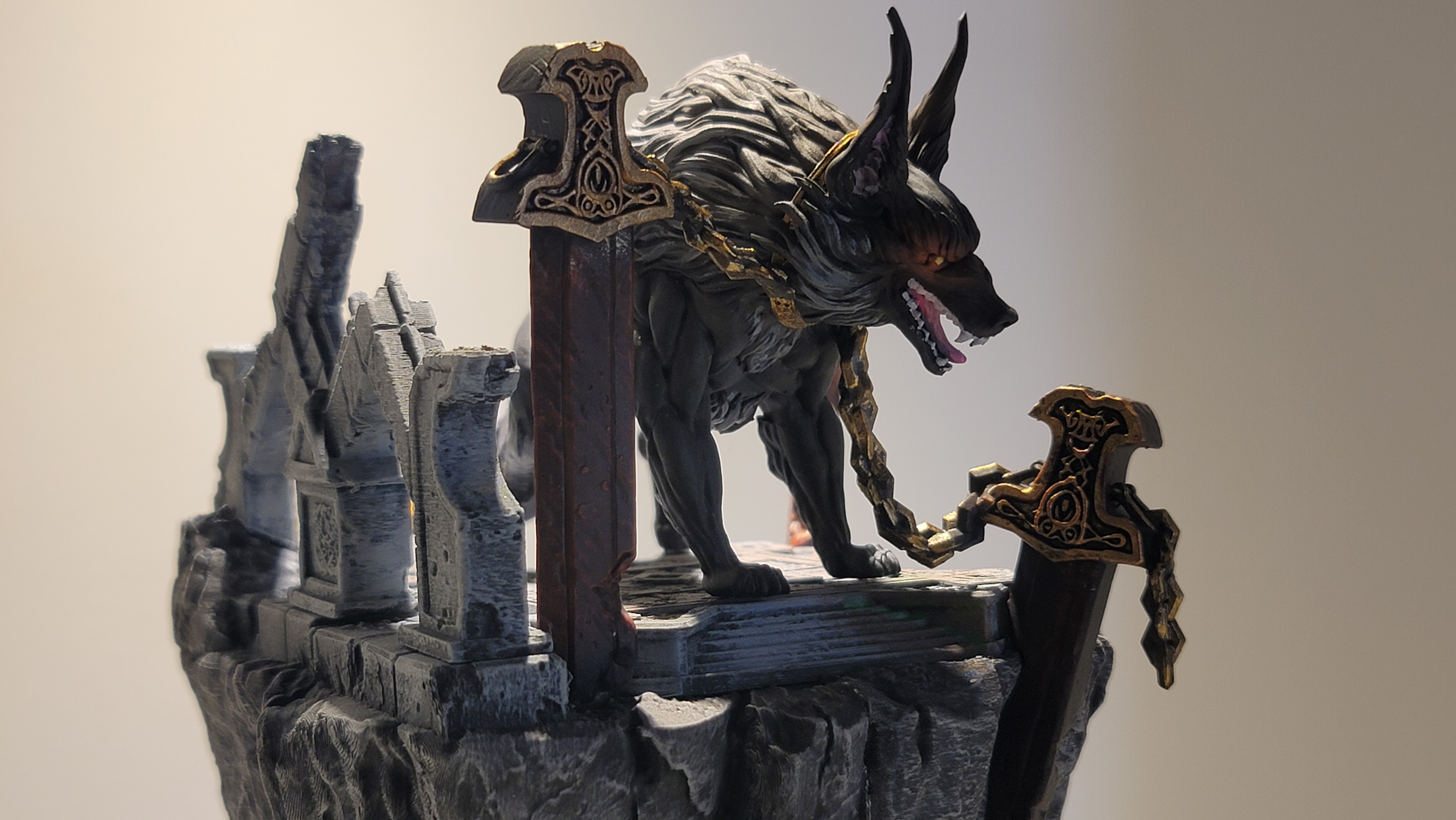3D Printable Fenris the Wolf God by Archvillain Games