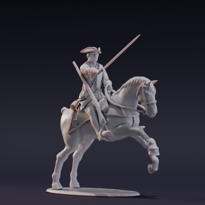 3D Printable British Dragoon Attacking – Seven Years War – French ...