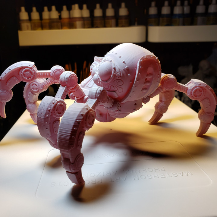 3D Printable Giant Steampunk Mech Spider (15mm based mini mountable ...