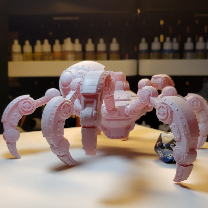 3D Printable Giant Steampunk Mech Spider (15mm based mini mountable ...