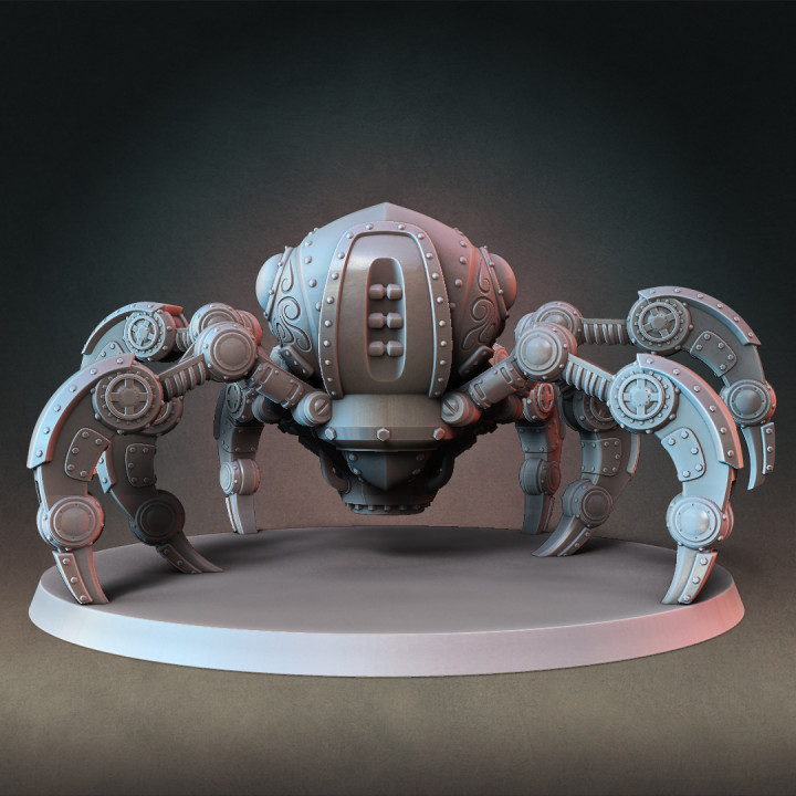 3D Printable Giant Steampunk Mech Spider (15mm based mini mountable ...