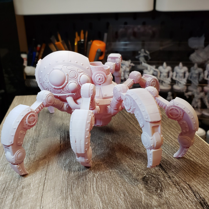 3D Printable Giant Steampunk Mech Spider + Gnome Artificers Complete ...