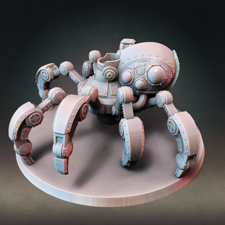3D Printable Giant Steampunk Mech Spider + Gnome Artificers Complete ...