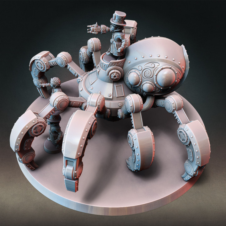 3D Printable Giant Steampunk Mech Spider + Gnome Artificers Complete ...