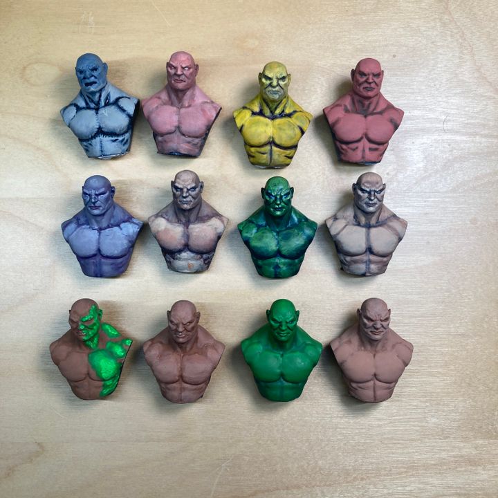 3D Print of Academic Bust- Human Brute by miniAnders