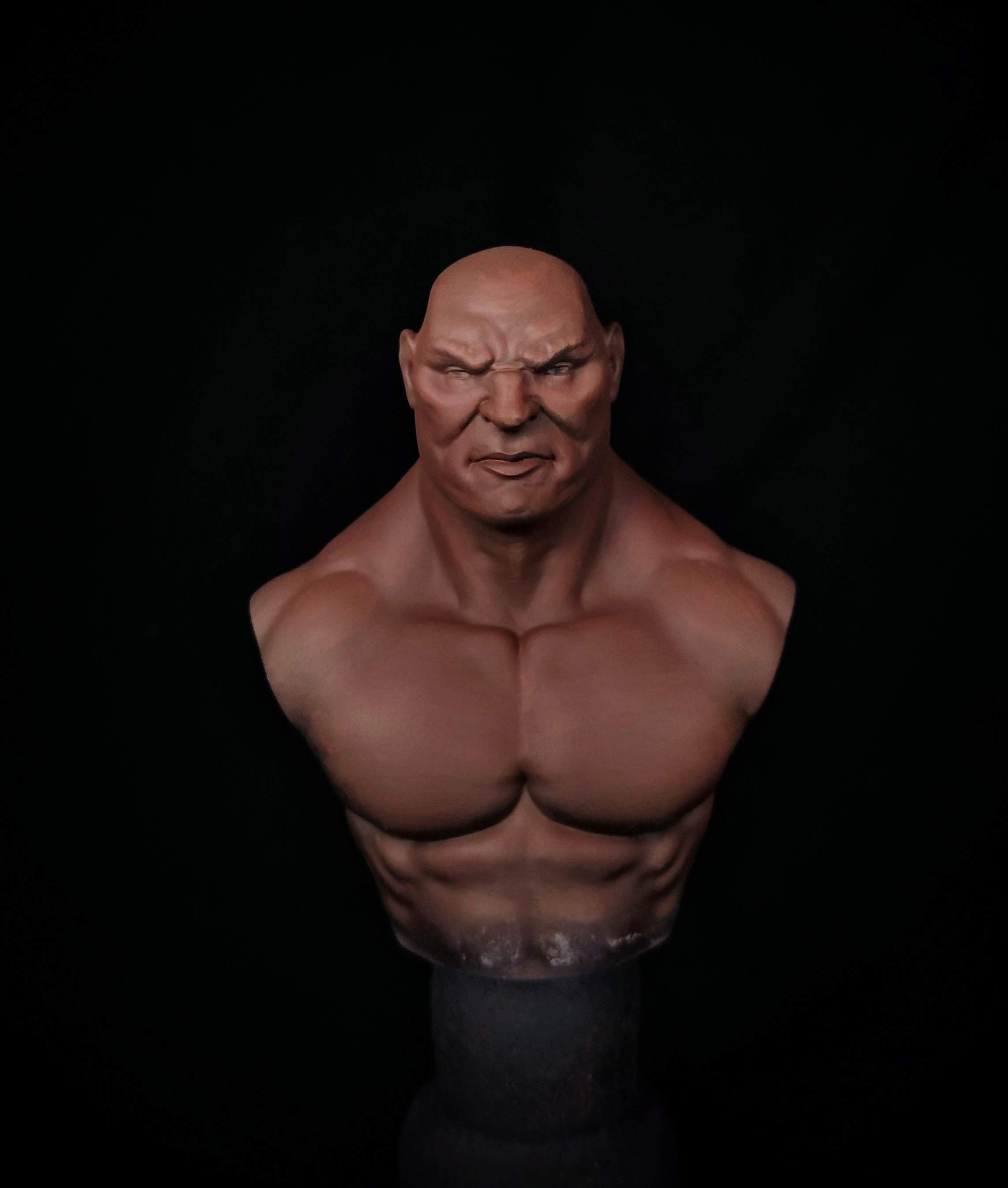 3D Printable Academic Bust- Human Brute by Leonardo Escovar