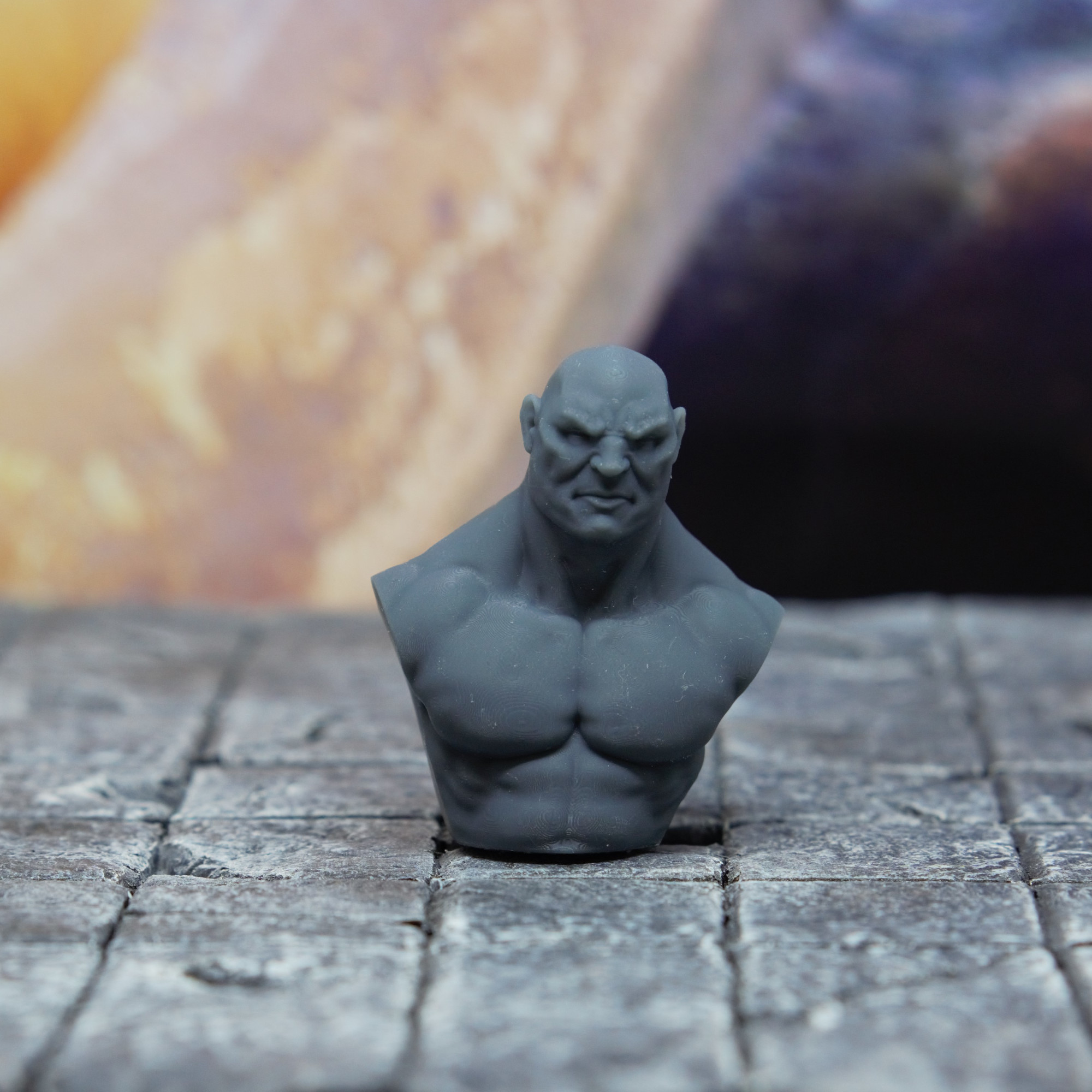 3D Printable Academic Bust- Human Brute by Leonardo Escovar