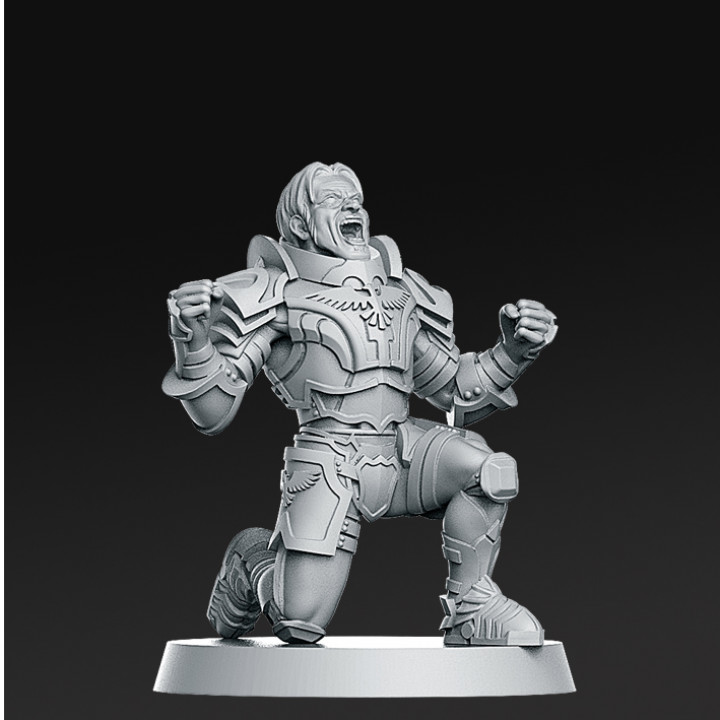 3D Printable 01 Human line Fantasy Football 32mm by RN Estudio