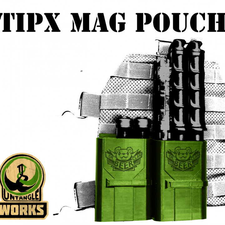3D Printable TIPX mag pouch molle tippmann paintball by Danny