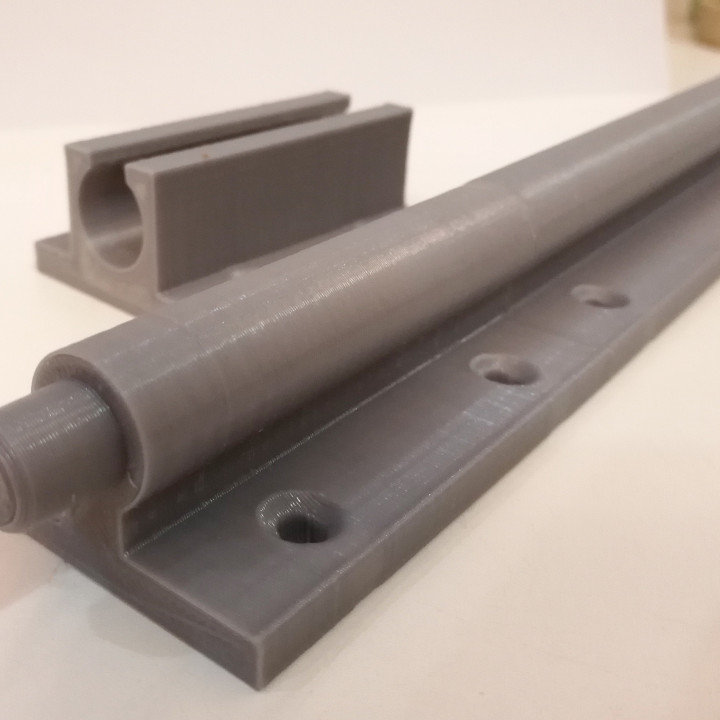 3D Printable linear guide slide rail by Hassan Mirza