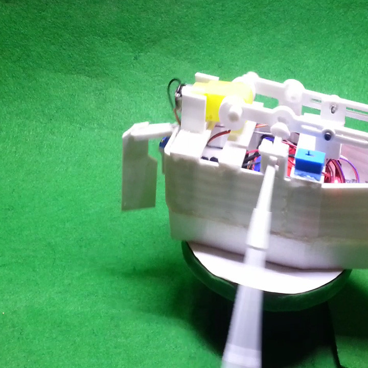 3D Printable How to make a rowing boat automata controlled by a ...