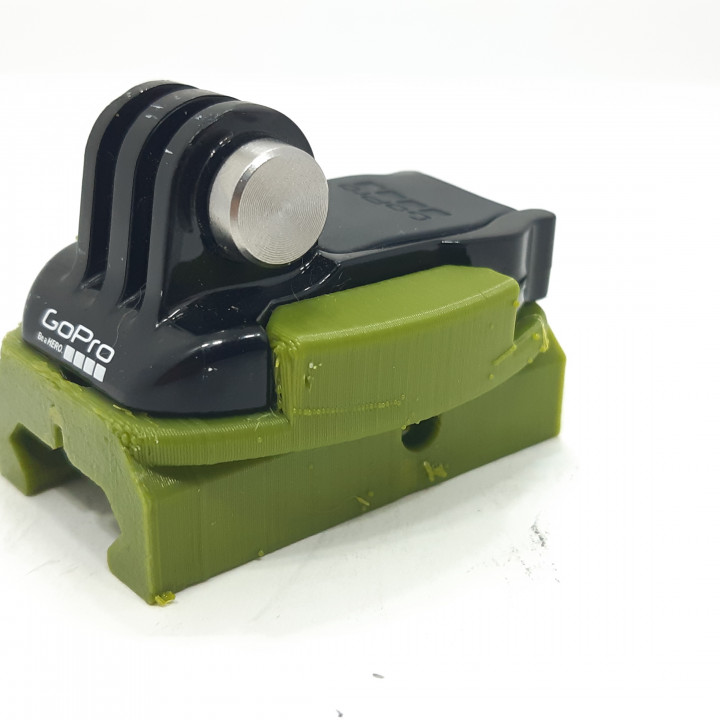 3D Printable Picatinny to Go Pro Quick Release Mount Adapter by Mike S