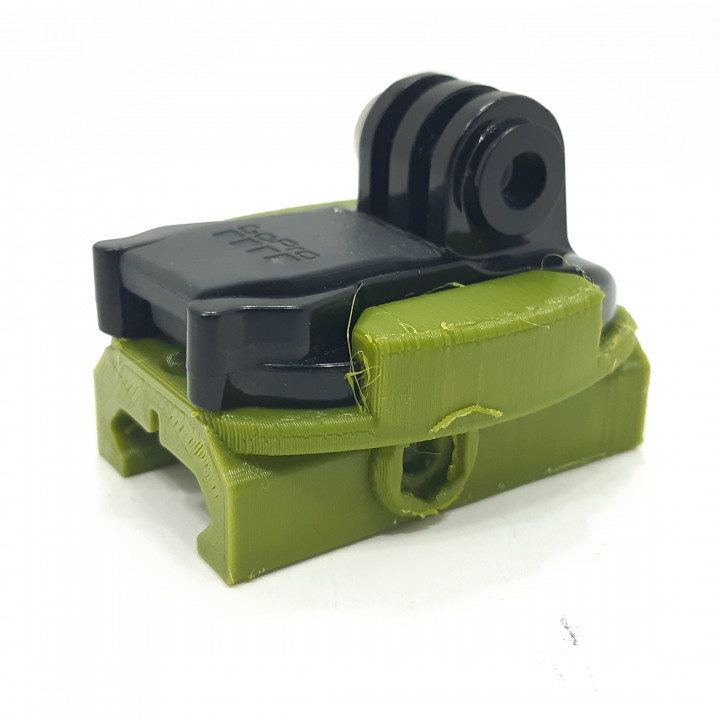 3D Printable Picatinny to Go Pro Quick Release Mount Adapter by Mike S