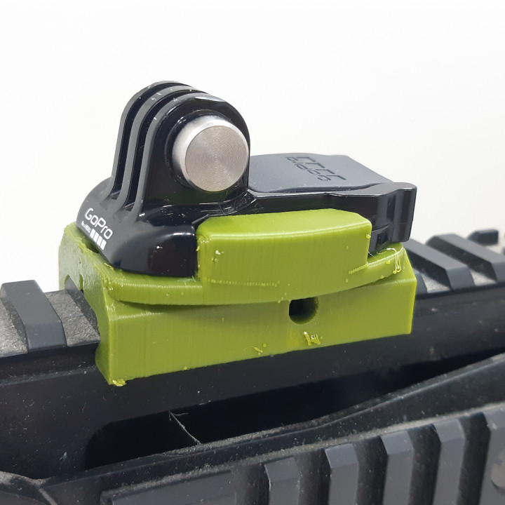 3D Printable Picatinny to Go Pro Quick Release Mount Adapter by Mike S
