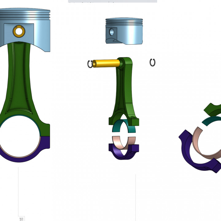 3D Printable Engine piston by Nils Söderlind
