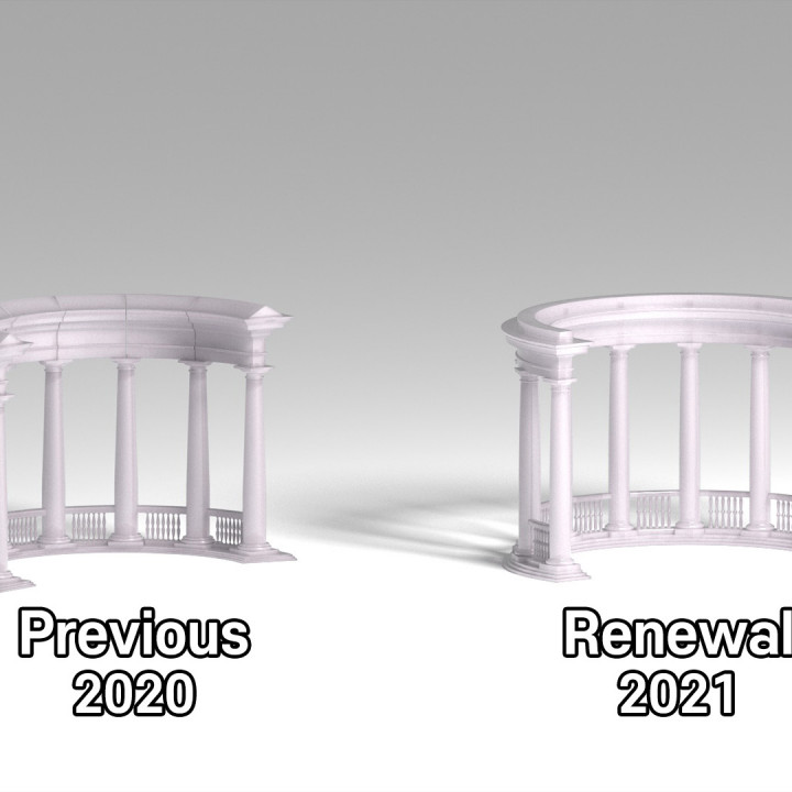 3D Printable Tuscan Style Colonnade by BlueSand3D