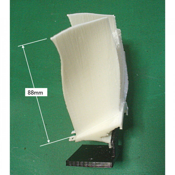 3D Printable Jet Engine Component; Fan, Blisk type by Motoo Kondo