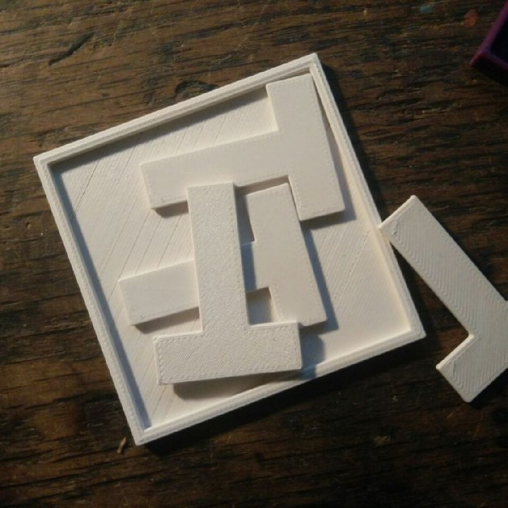 3D Printable Four T Puzzle by Heinrich