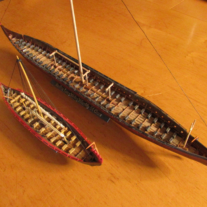 3D Printable Rather Large Viking Longship (Drakkar), 64 Oars, ca. 950AD ...