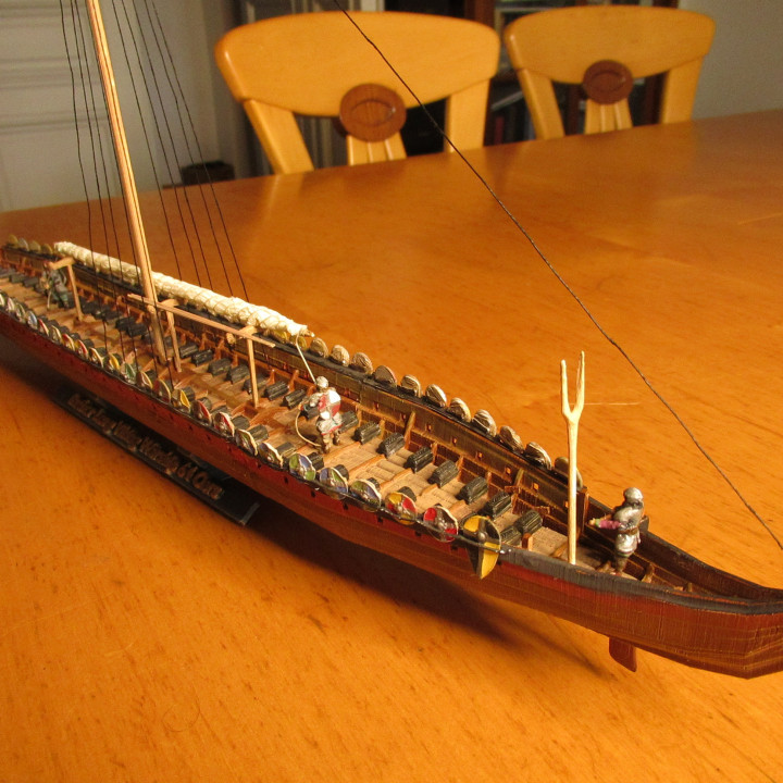 3D Printable Rather Large Viking Longship (Drakkar), 64 Oars, ca. 950AD ...