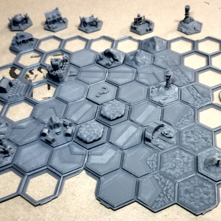 3D Printable Hex Quest World Mapping System by Clay Rade