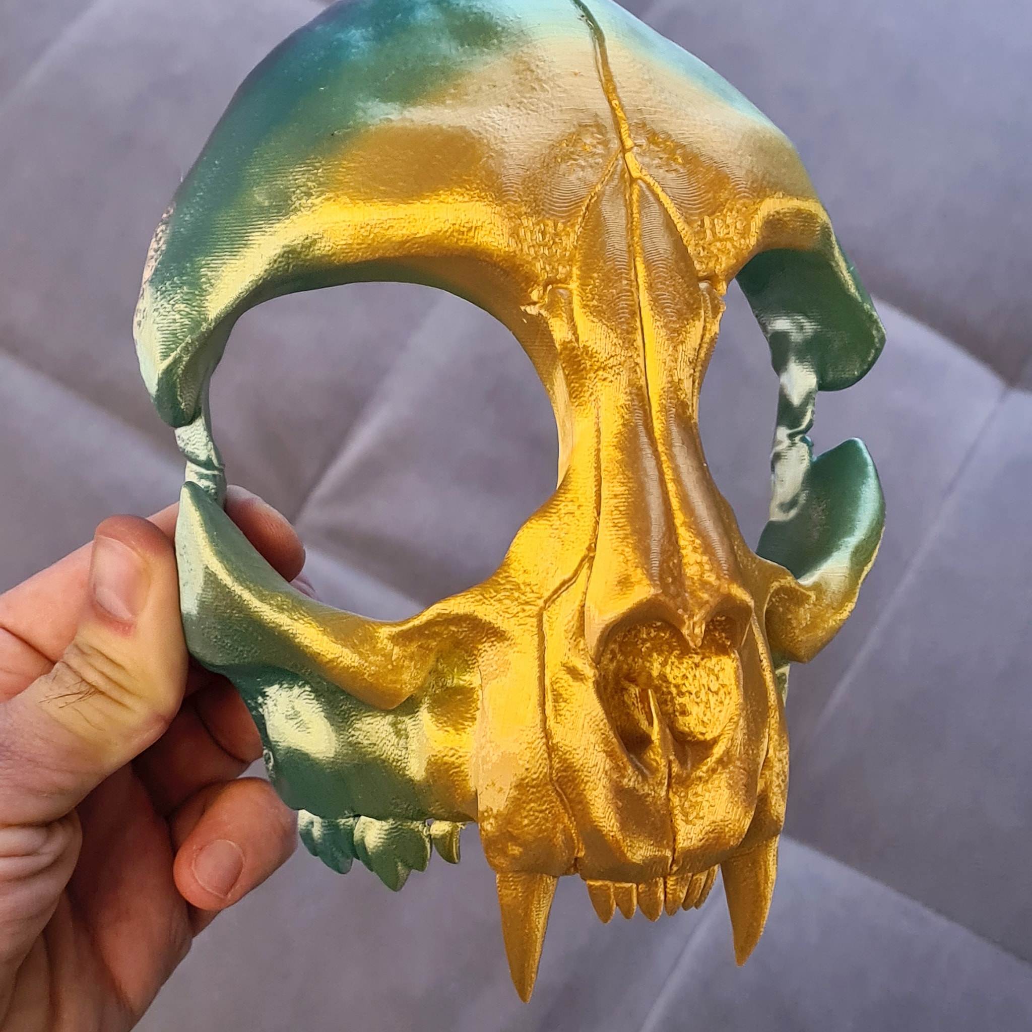 3D Printable Cat Skull Mask by Up In Atoms