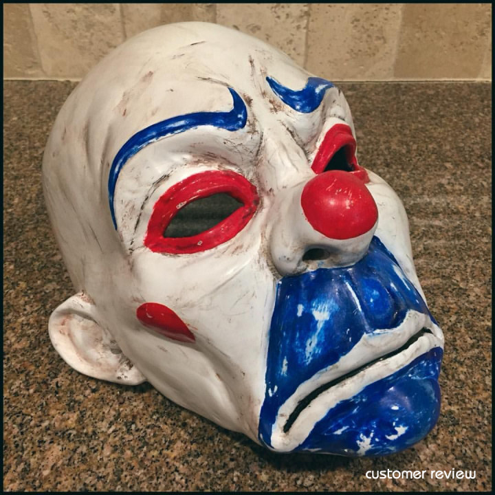3D Print of Clown The Dark Knight Bozo Mask - Cosplay Halloween Helmet ...