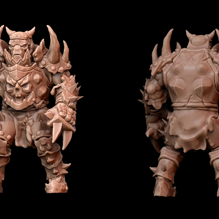 3D Printable Orc #6 - Elite Unit, Bruiser by Nickey's Hatchery