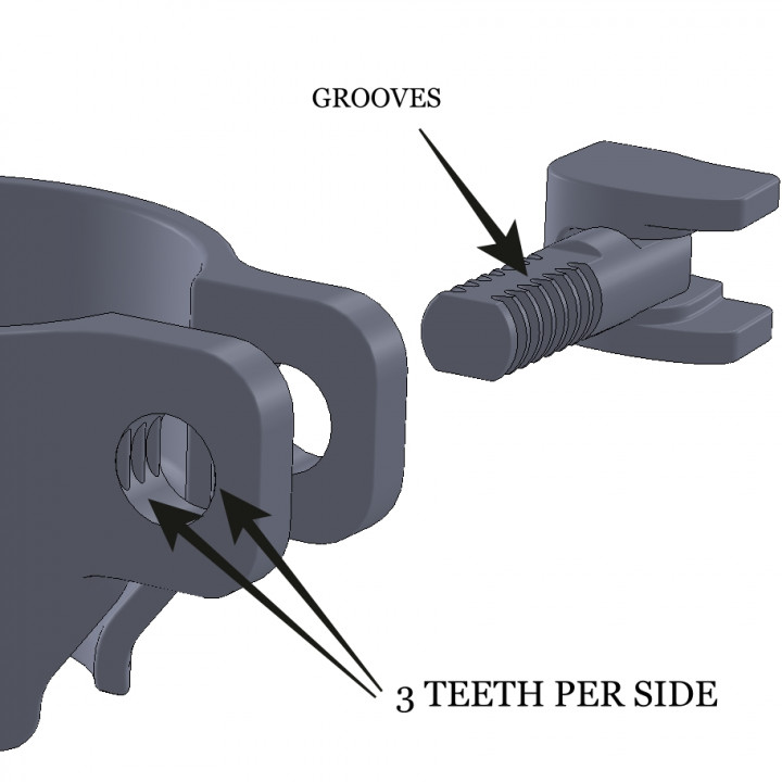 3D Printable Rev 2 Hands Free Round Door Handle Squeeze Latch - under 2 ...