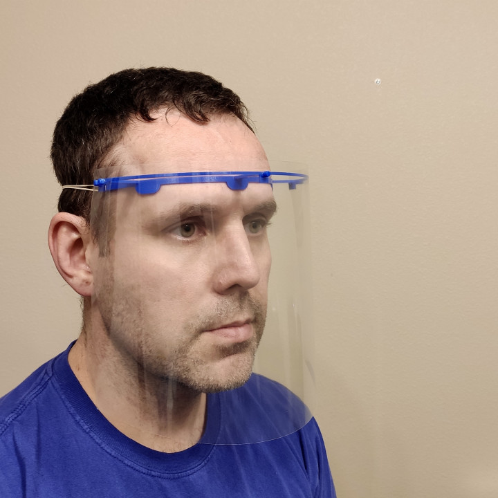 3D Printable Simply Fast Face Shield by Arthur Strulev