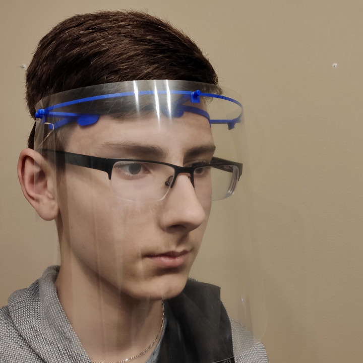 3D Printable Simply Fast Face Shield by Arthur Strulev