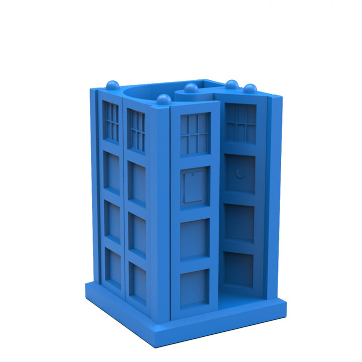 3D Printable Tardis Dice Tower by Nathan Walker