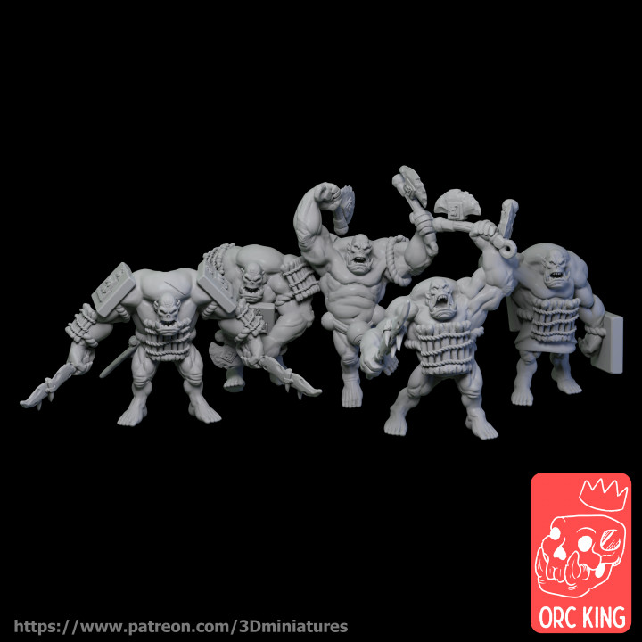 3D Printable Big Savage Orc Infantry by Orc King Studio
