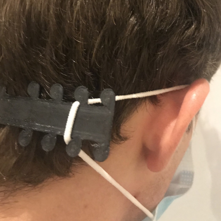 3D Printable Surgical Mask Strap- 5 stack by Harris Mier