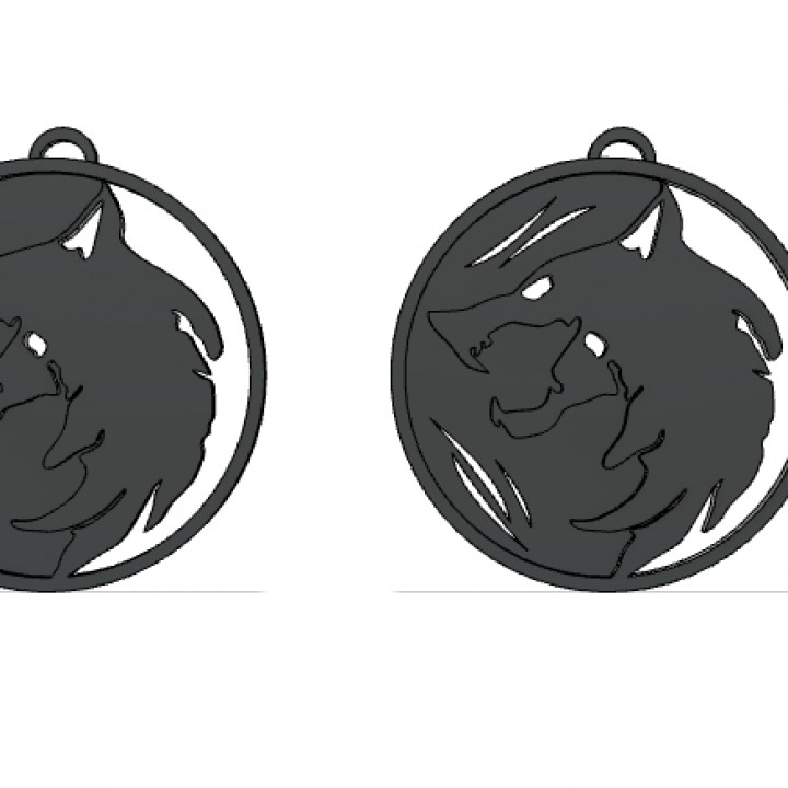 3D Printable Witcher Necklace and Pedant, The Witcher, Witcher Wolf ...