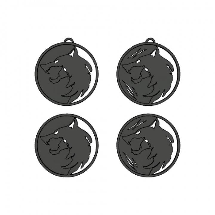 3D Printable Witcher Necklace and Pedant, The Witcher, Witcher Wolf ...