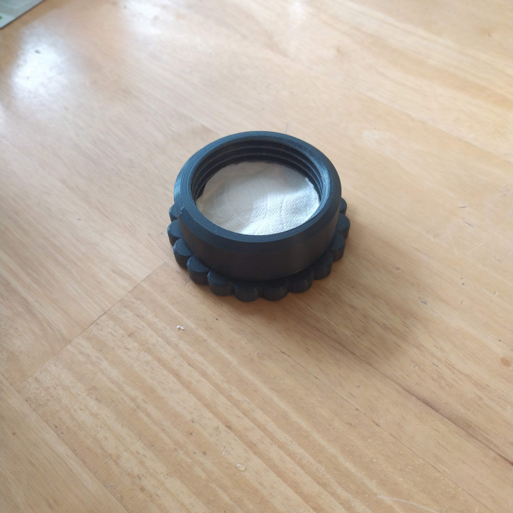 3D Printable Snorkel Mask Filter Adapter by Mike Abbott