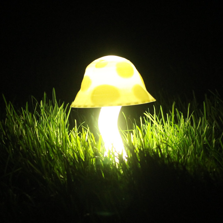 3D Printable Fantasy Mushroom Mood Lamp by Jimmy Erikson