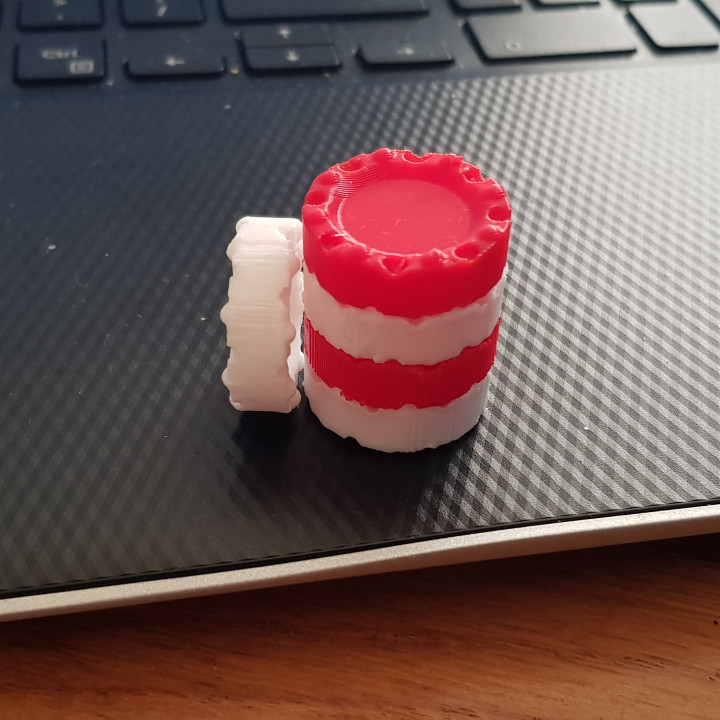 3D Printable stackable double sided counter by gavin herbert