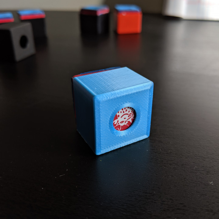 3D Printable Pool Cue Chalk Holder (Masters/Blue Diamond) by Mark