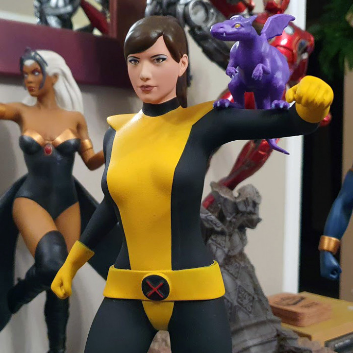 3D Printable Kitty Pryde and Lockheed (Shadowcat) - X-men by Volpy Gregor