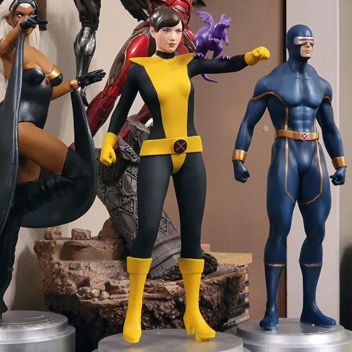 3D Printable Kitty Pryde and Lockheed (Shadowcat) - X-men by Volpy Gregor
